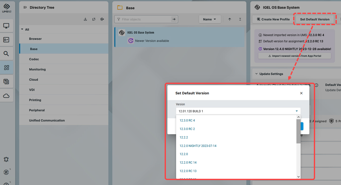 IGEL UMS 12: App Update