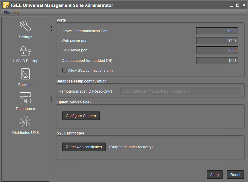The IGEL UMS Administrator