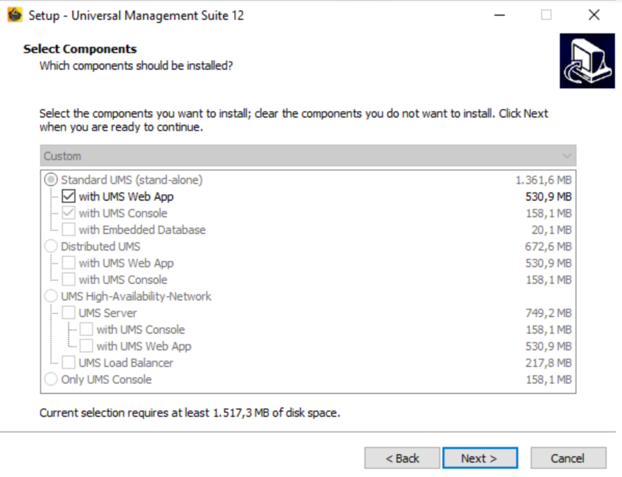 Known Issues UMS 12.01.110