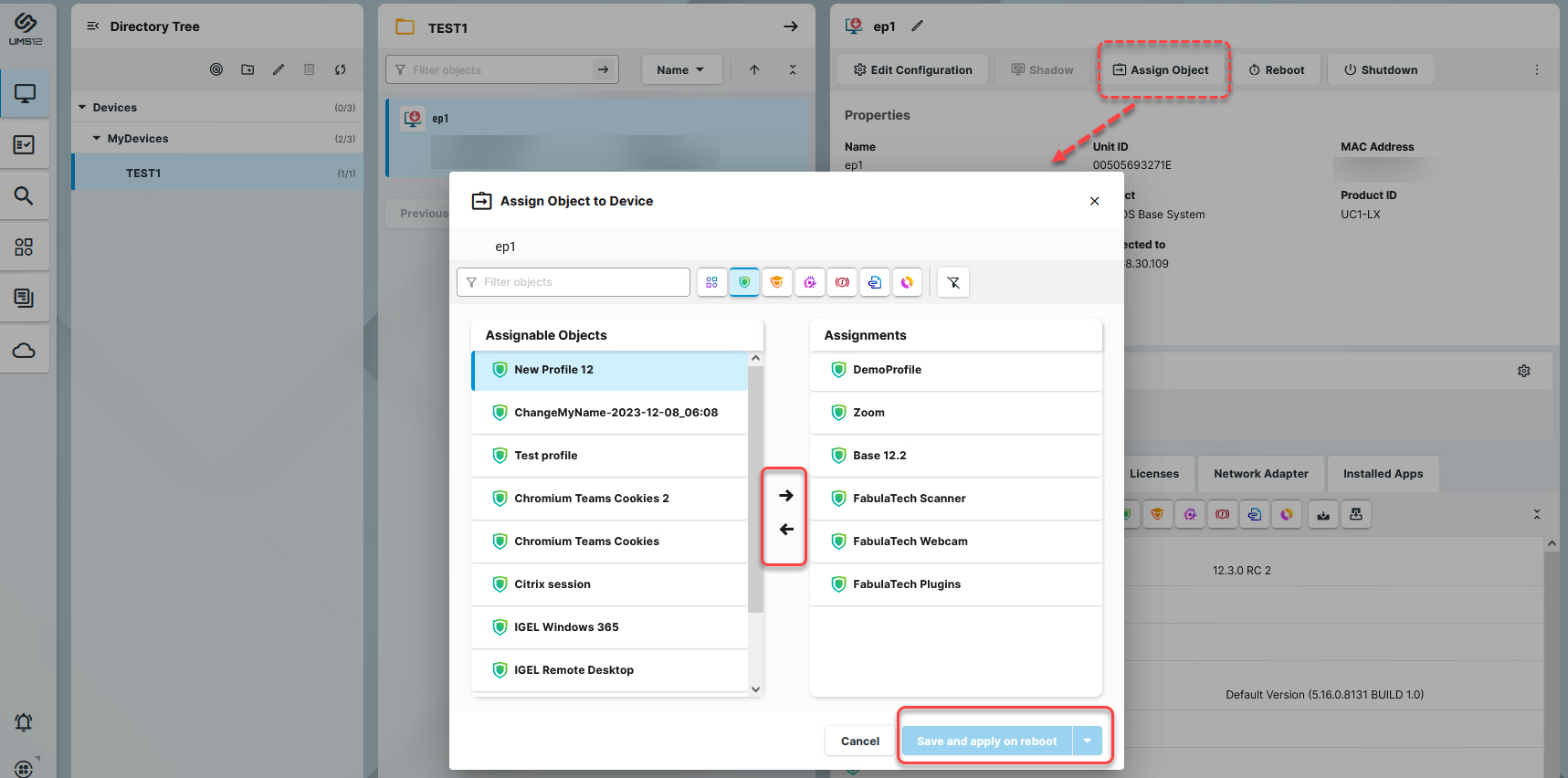 How to Create and Assign Profiles in the IGEL UMS Web App