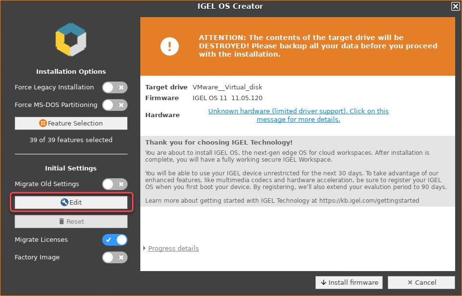 Installation Procedure