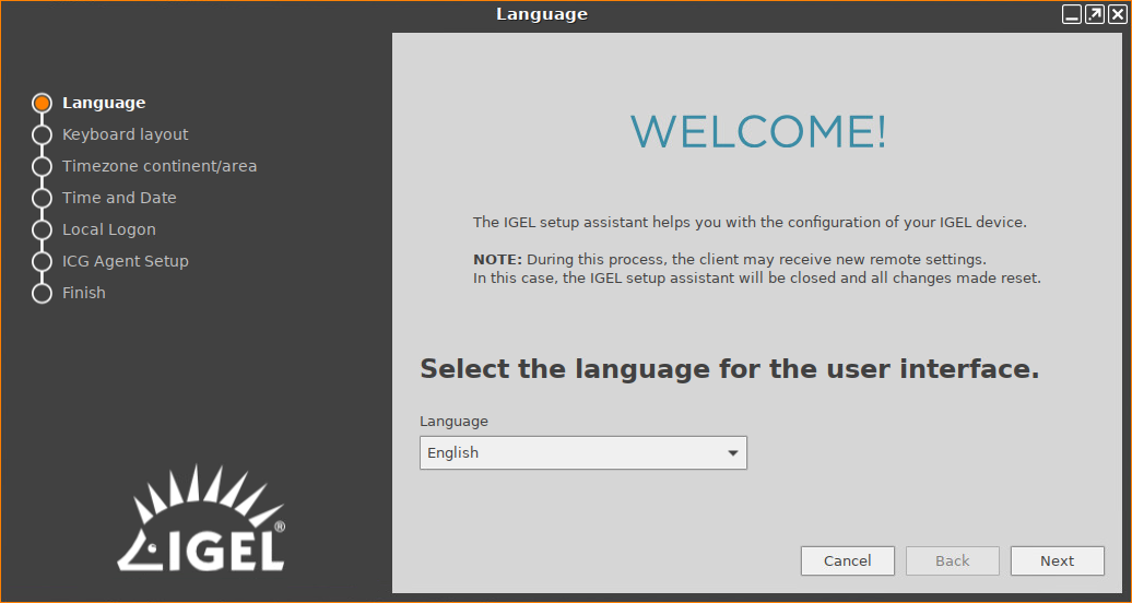 Setup Assistant for IGEL OS
