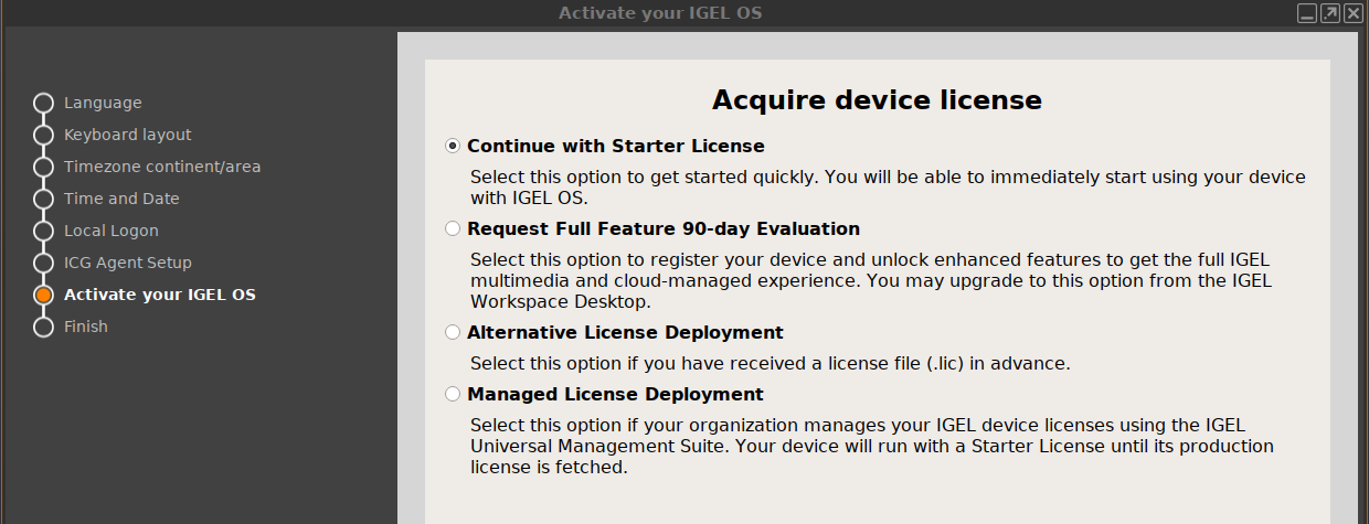 Setup Assistant for IGEL OS