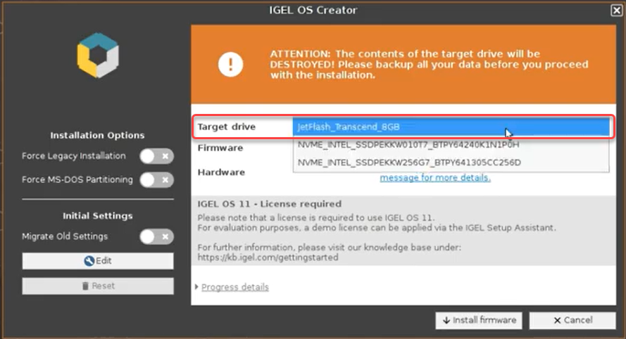 Creating IGEL OS Live USB Sticks for Single-device Use