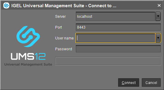 Connecting the UMS Console to the IGEL UMS Server