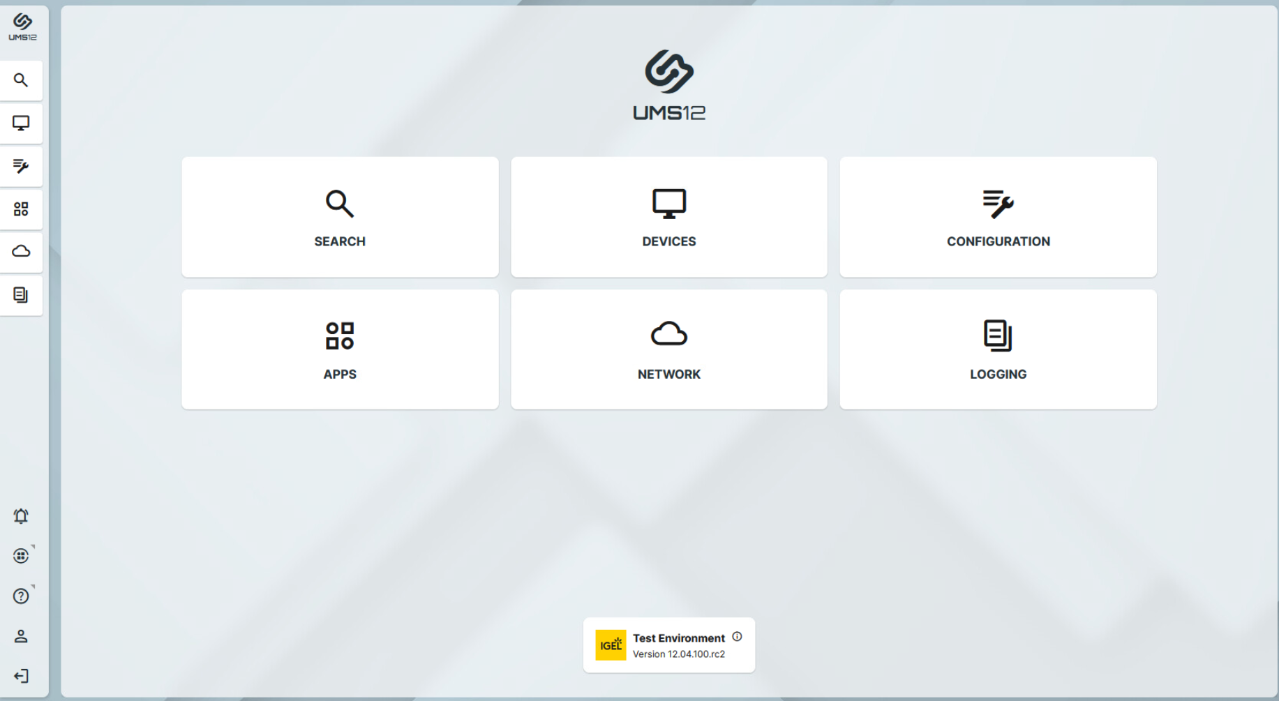 IGEL UMS Web App User Interface