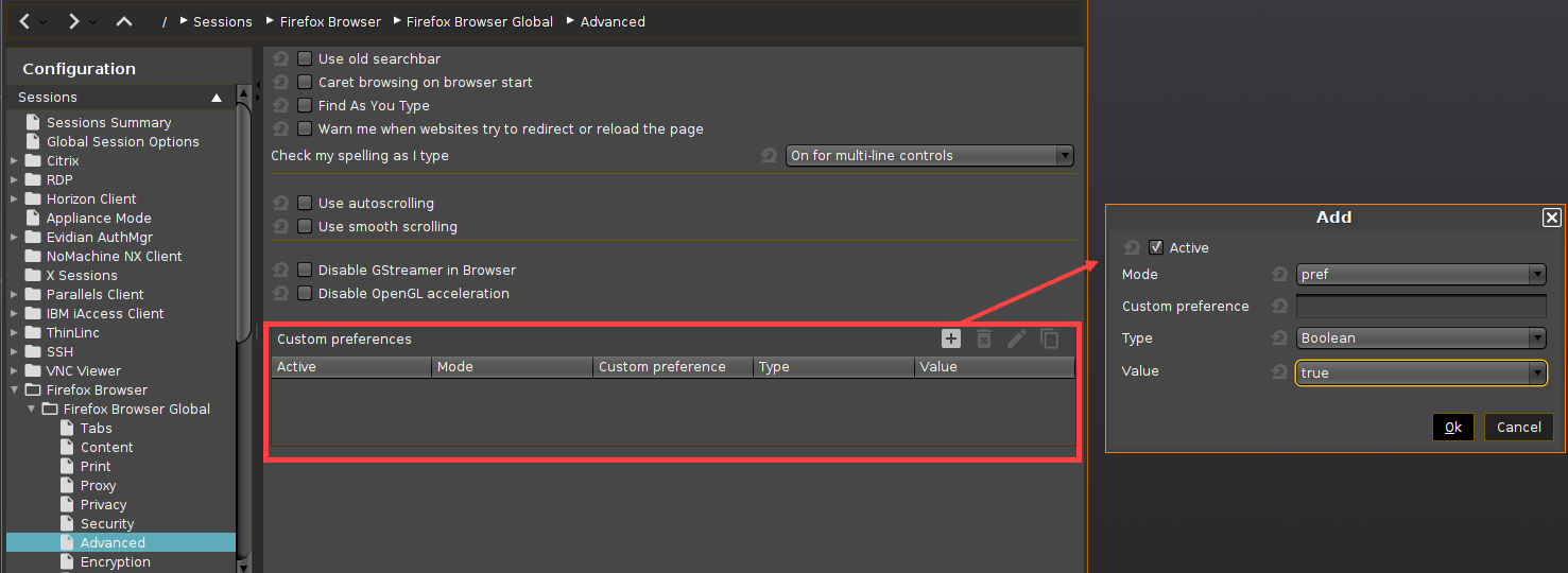 How to Set Advanced User Preferences for the Browser