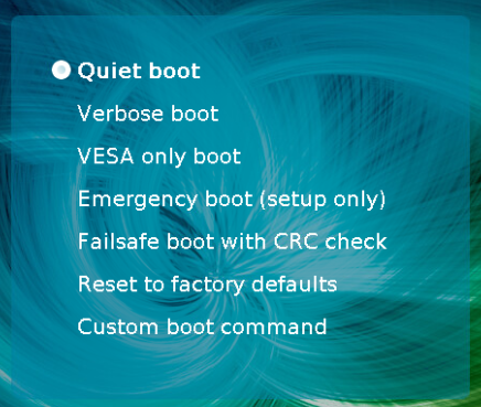 Boot Menu in IGEL OS 12