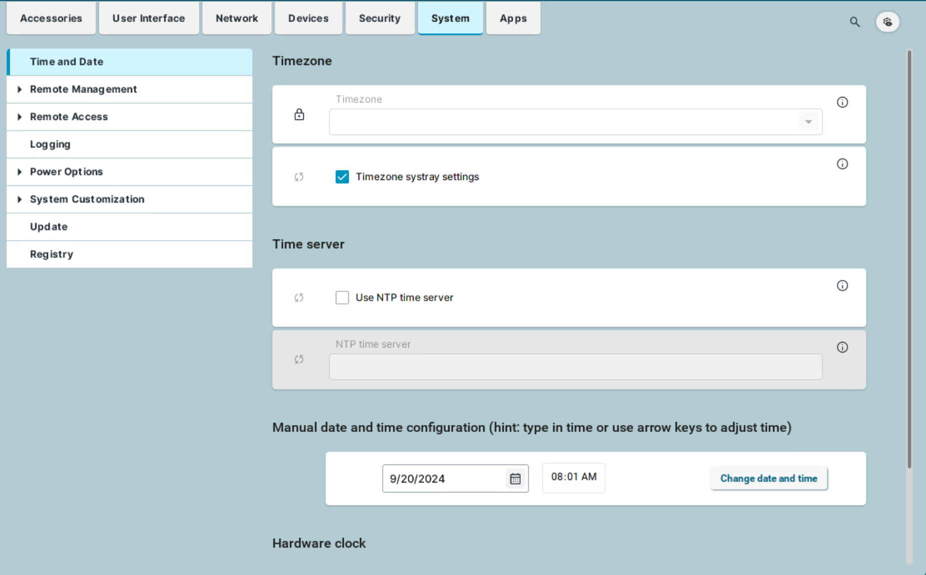 Time and Date in IGEL OS 12