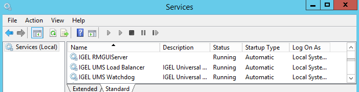IGEL UMS HA Services and Processes