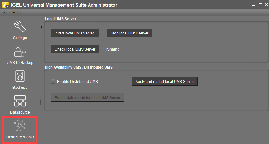 Distributed UMS - Perform Local UMS Actions in the IGEL UMS Administrator
