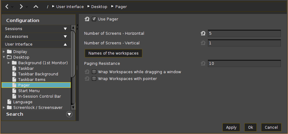 Pager - Virtual Workspaces for Organizing the IGEL OS Desktop