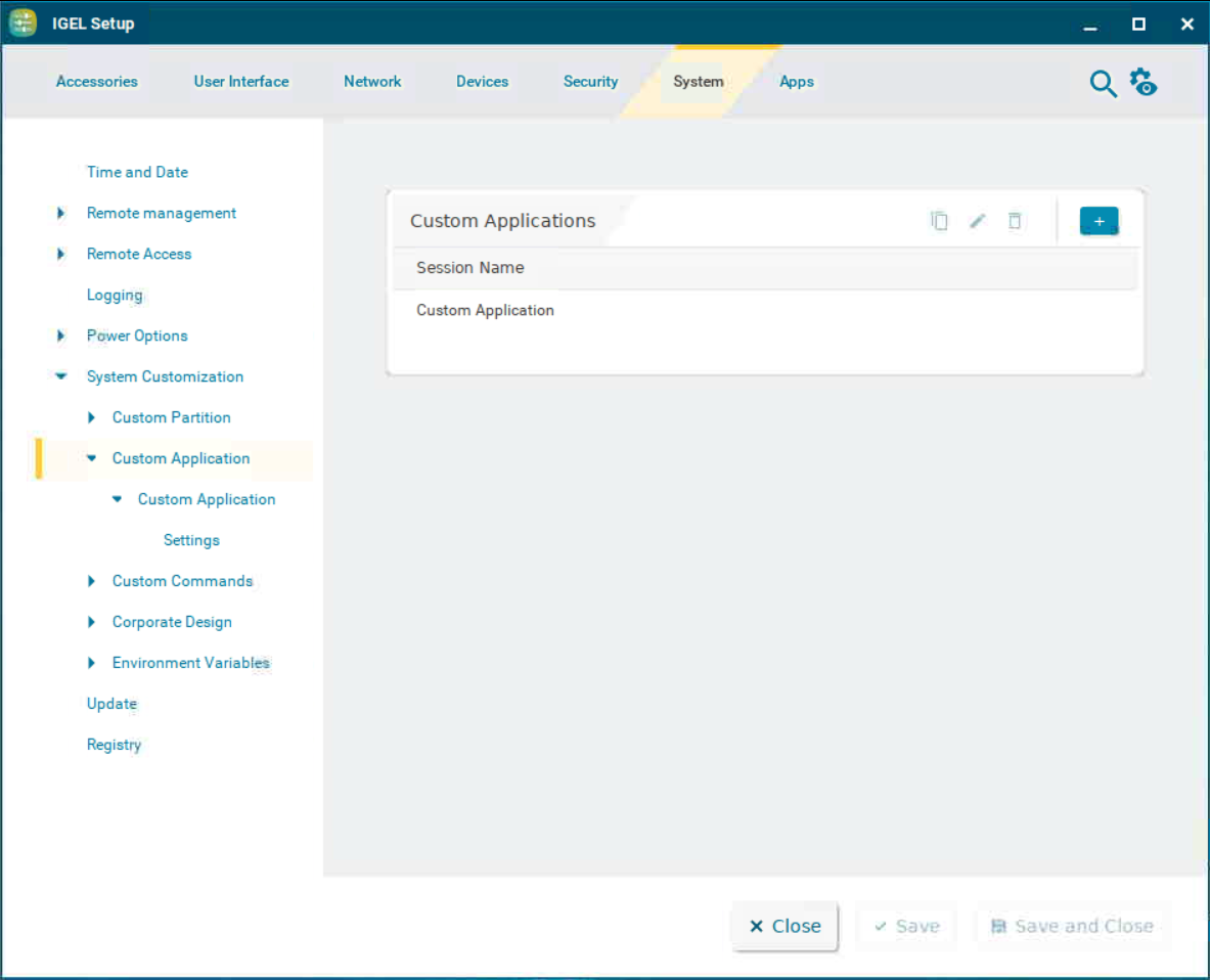 Custom Application in IGEL OS 12