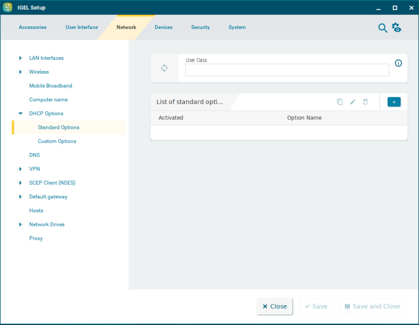 DHCP Options in IGEL OS 12
