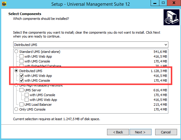 Installing the Distributed IGEL UMS