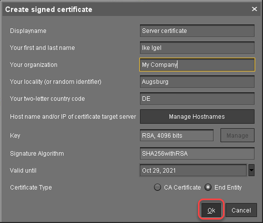 How to Use Your Own Certificates for Communication over the Web Port ...
