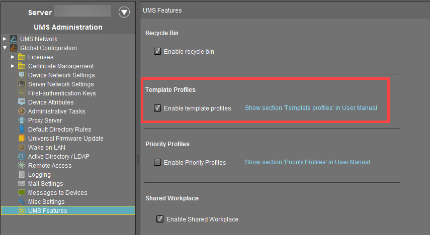 How to Activate Template Profiles in the IGEL UMS