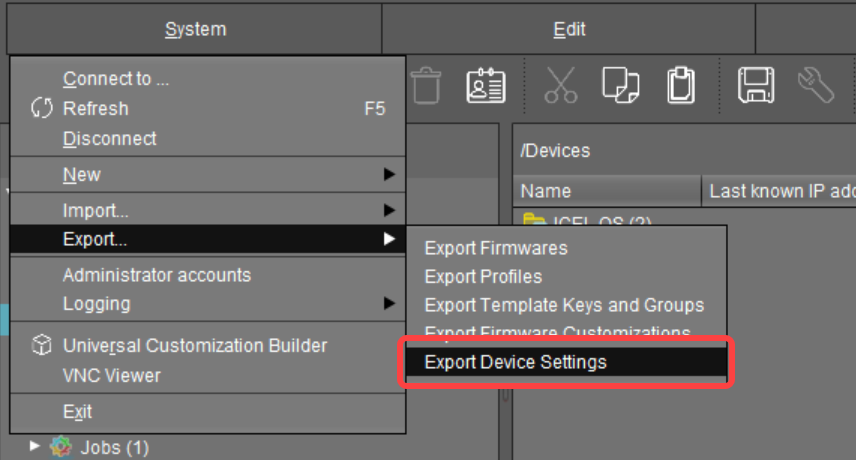 How to Export Device Settings in the IGEL UMS