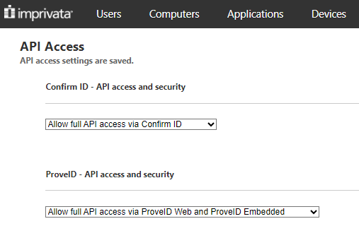 How to Configure the Imprivata EAM Admin Console for ProveID Web API Access