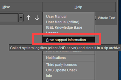 Support Wizard - How to Send Log Files in the IGEL UMS