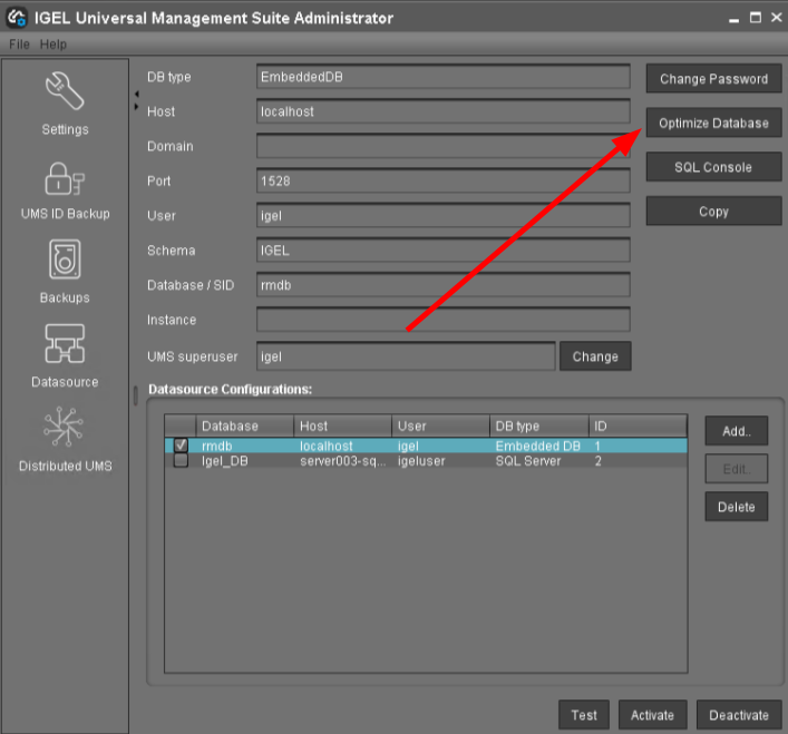 Optimizing the Active Embedded DB