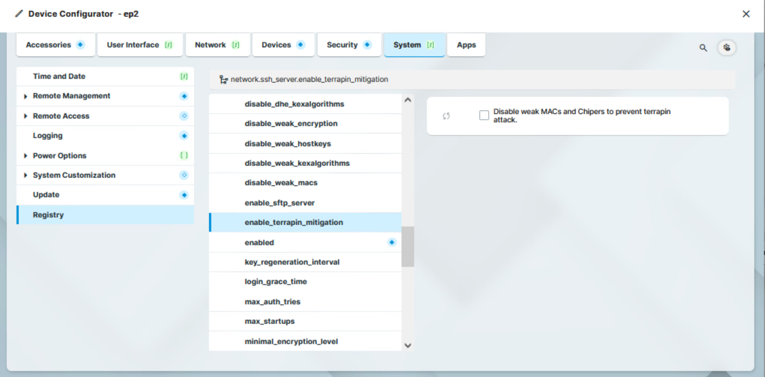 How to Mitigate Terrapin Vulnerability through Registry Parameter in IGEL OS