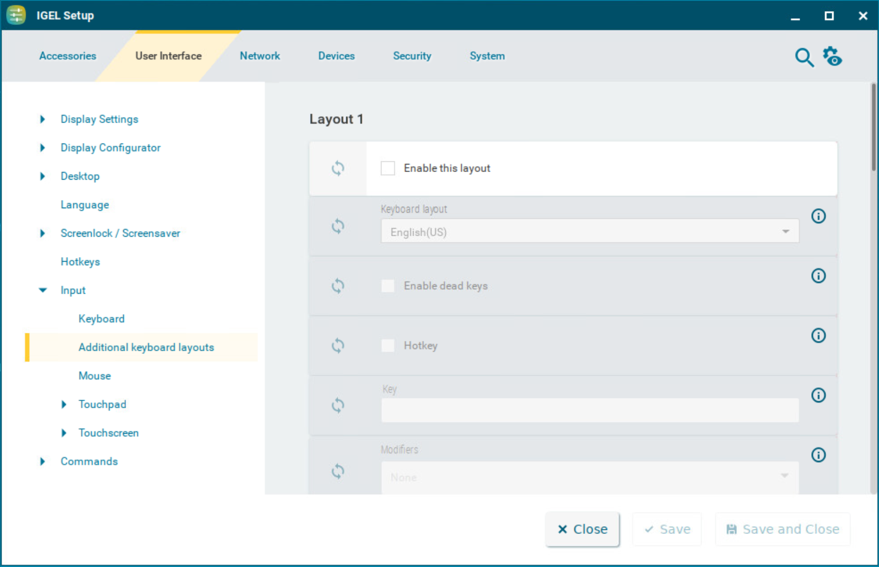 Additional Keyboard Layouts in IGEL OS 12