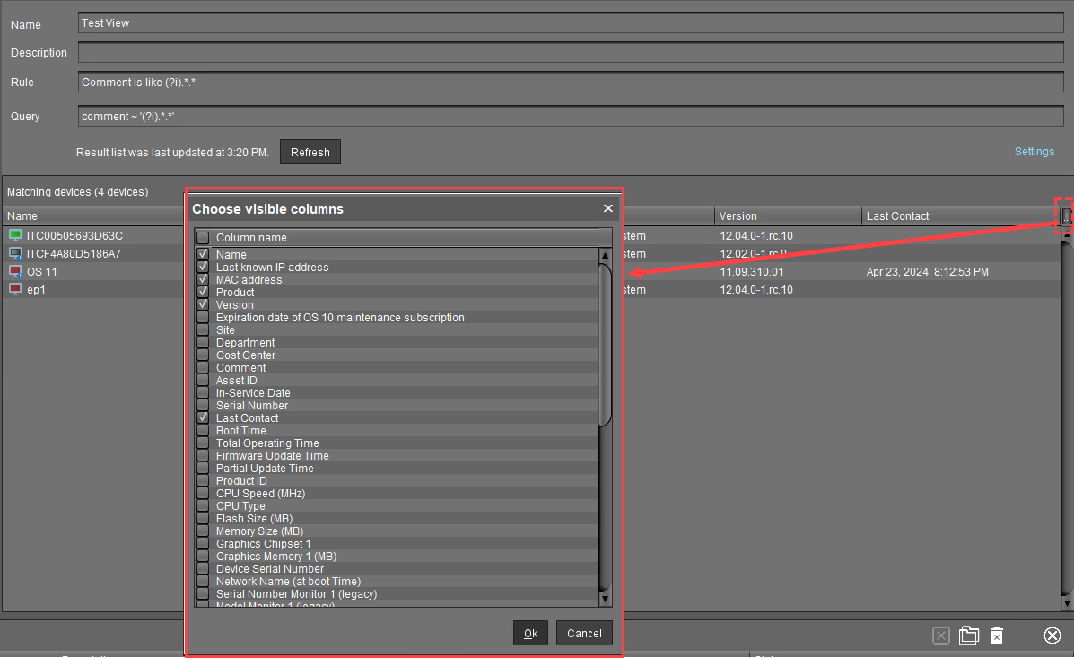 Views - Filtering for Devices in the IGEL UMS