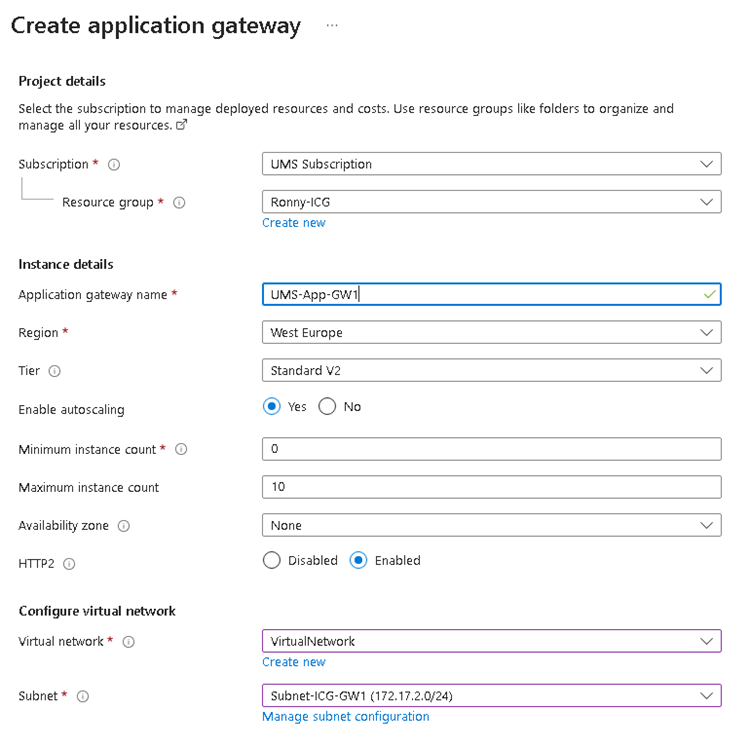 Azure Application Gateway Example Configuration as Reverse Proxy in IGEL UMS with SSL Offloading