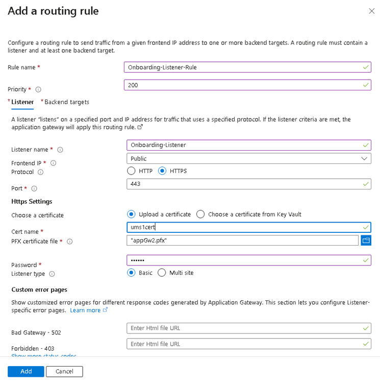 Azure Application Gateway Example Configuration as Reverse Proxy in IGEL UMS with SSL Offloading