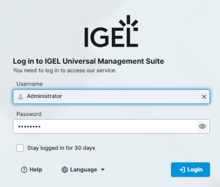 Connecting the UMS Console to the IGEL UMS Server
