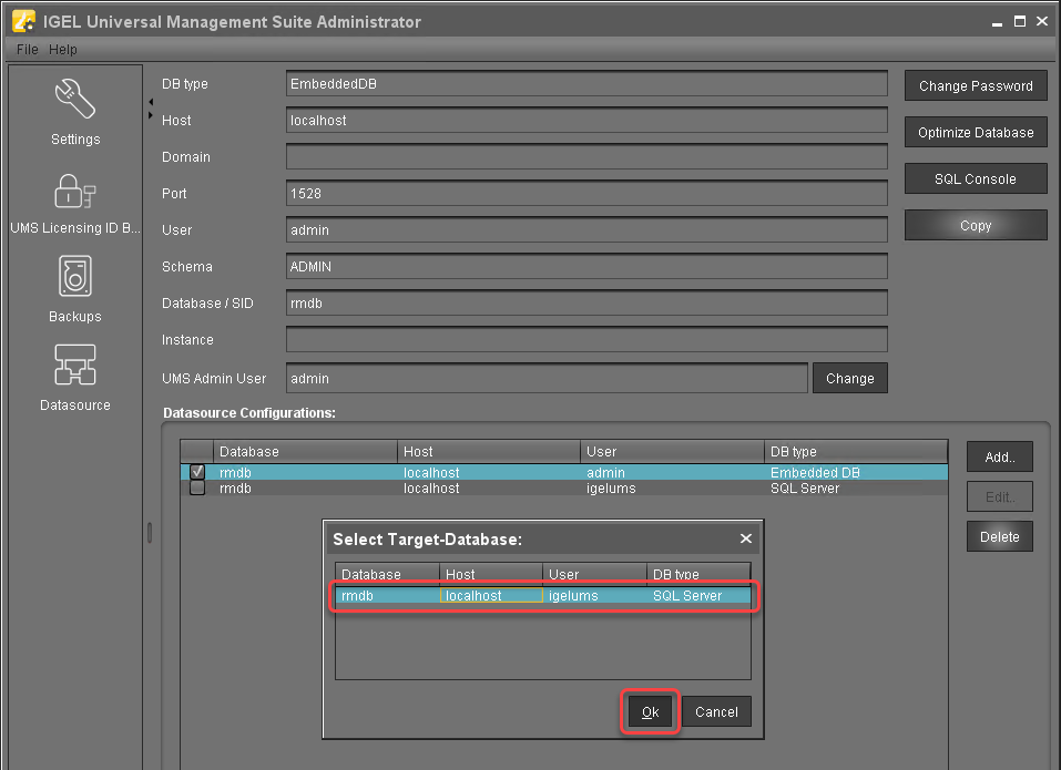 How to Migrate a UMS Database From Embedded DB to Microsoft SQL Server