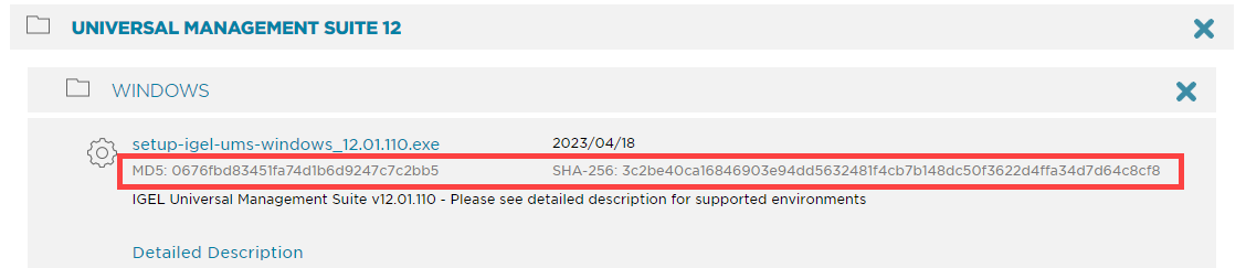 Updating the IGEL UMS under Windows
