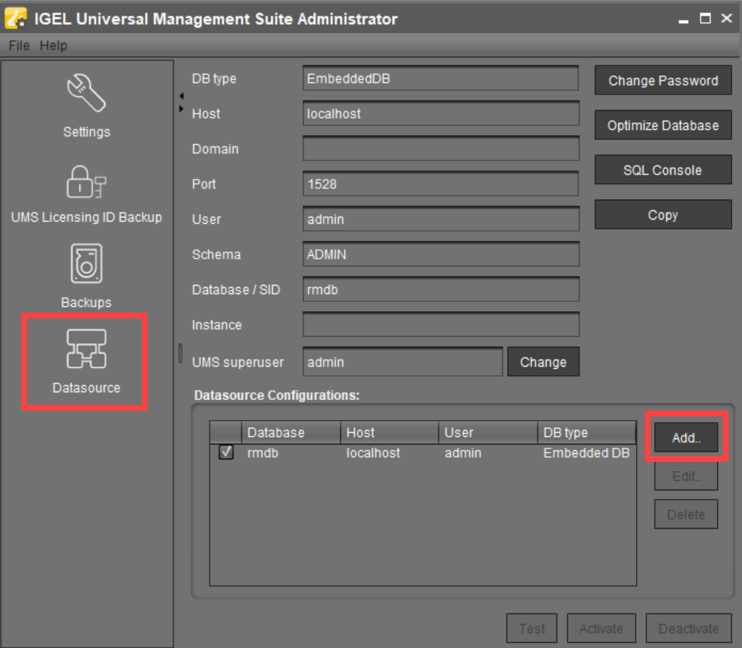 How to Set Up a Data Source in the IGEL UMS Administrator