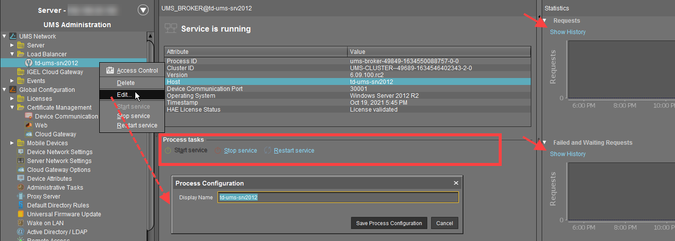 Load Balancer - View Your IGEL UMS Load Balancer Information