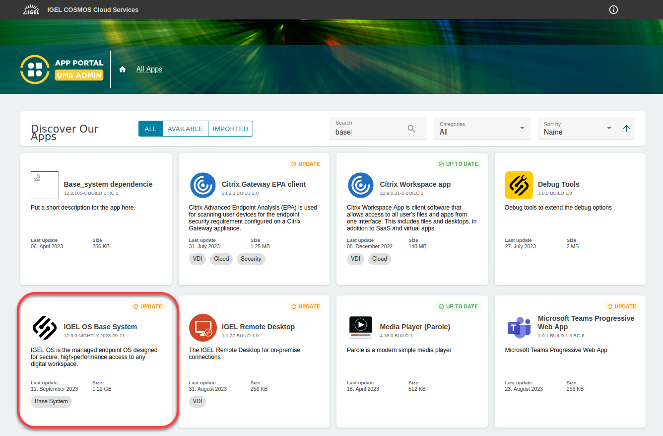 Aufrüstung (Migration) von IGEL OS 11 auf IGEL OS 12