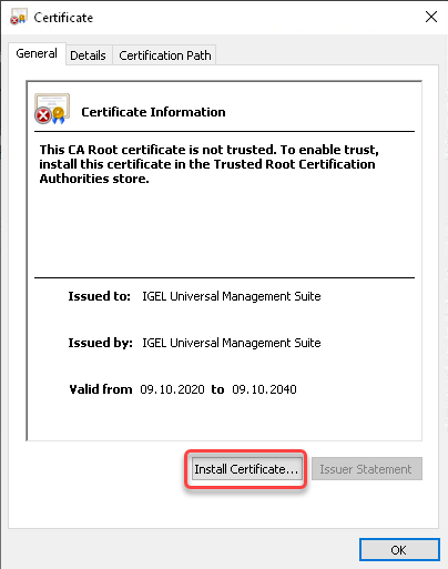Troubleshooting: Browser Displays a Security Warning (Certificate Error) when Opening the UMS ...