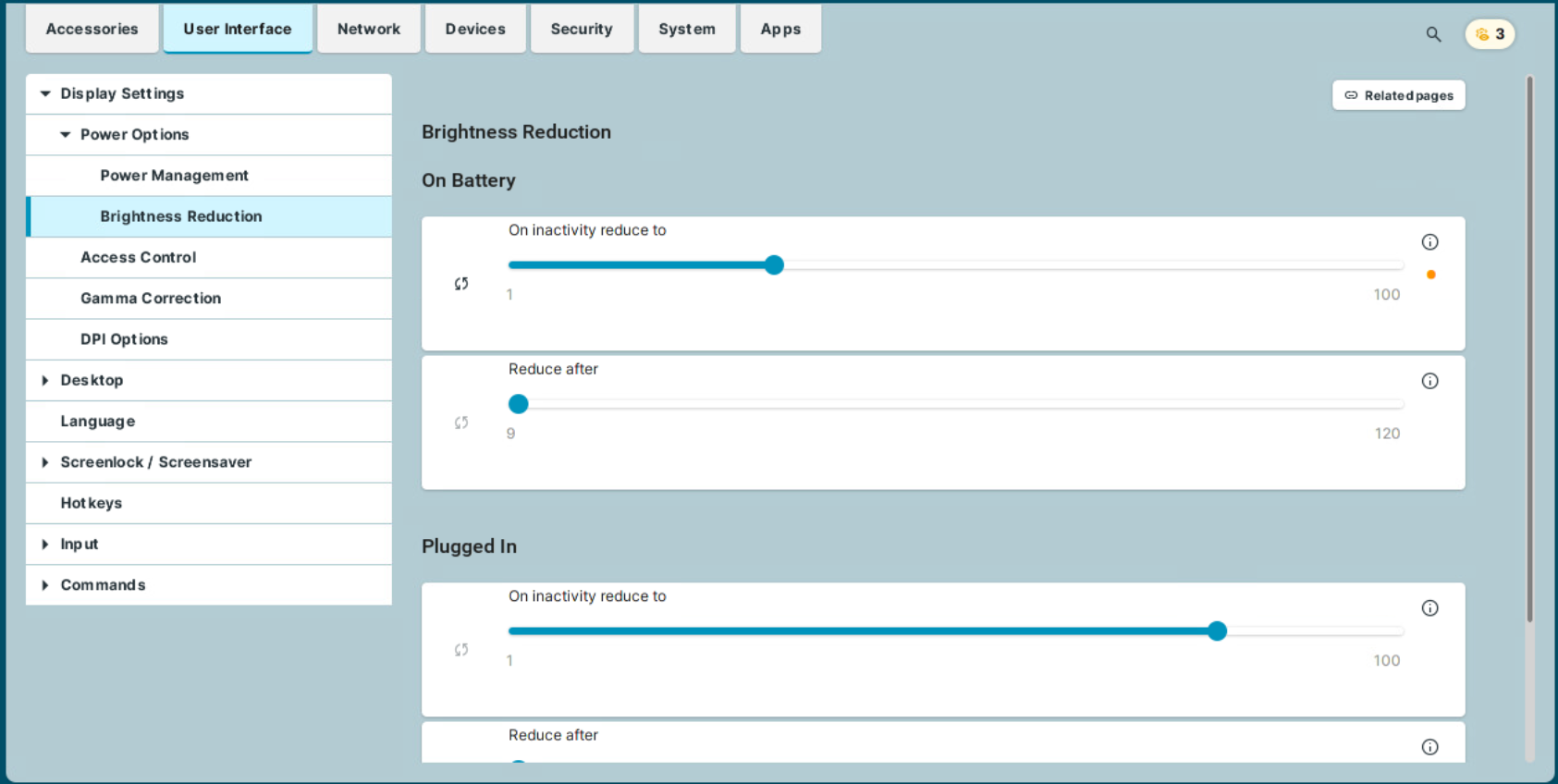 Power Options of the Display in IGEL OS 12