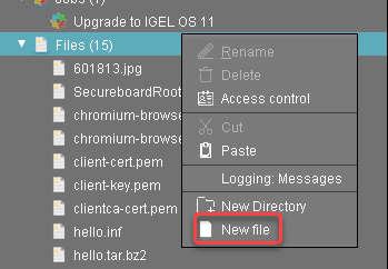 Uploading the Files to the UMS