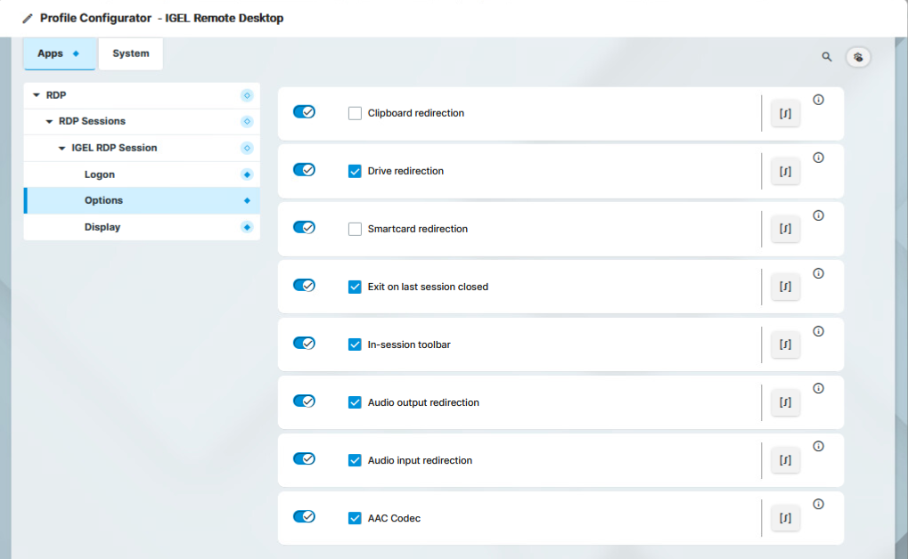 Configuration of IGEL Remote Desktop on IGEL OS