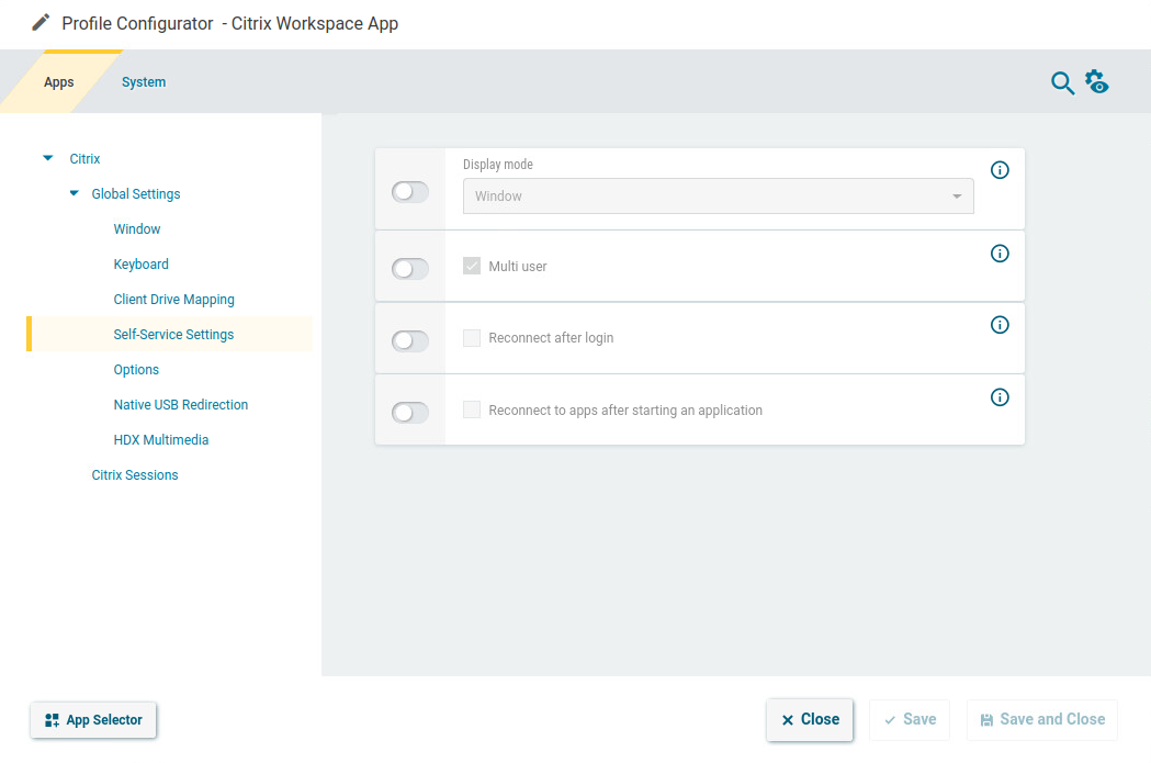 Configuration of the Citrix Workspace App on IGEL OS